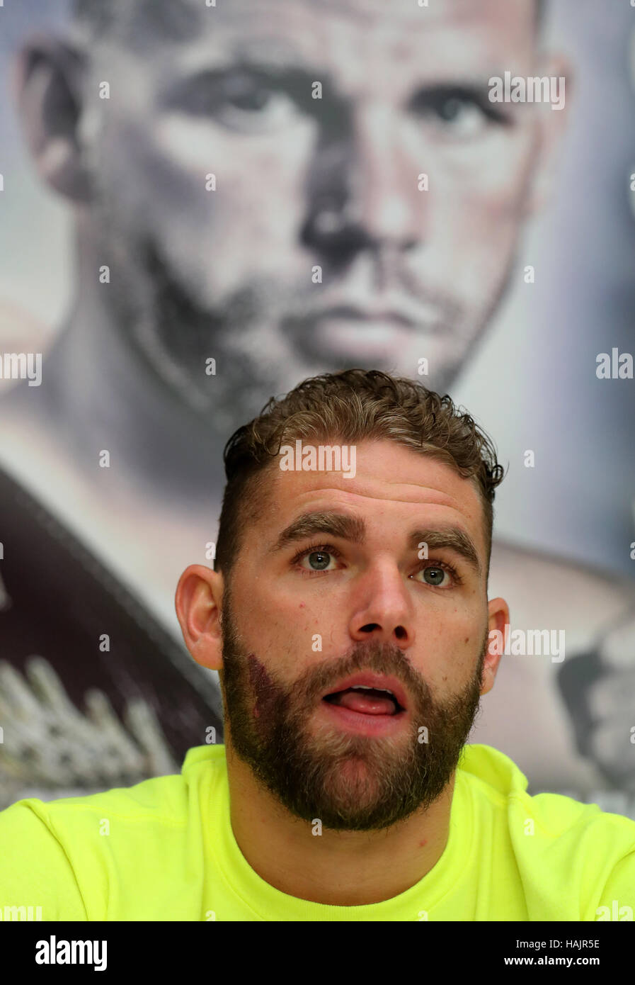 Boxer Billy Joe Saunders during a press conference at Crown Plaza Hotel ...