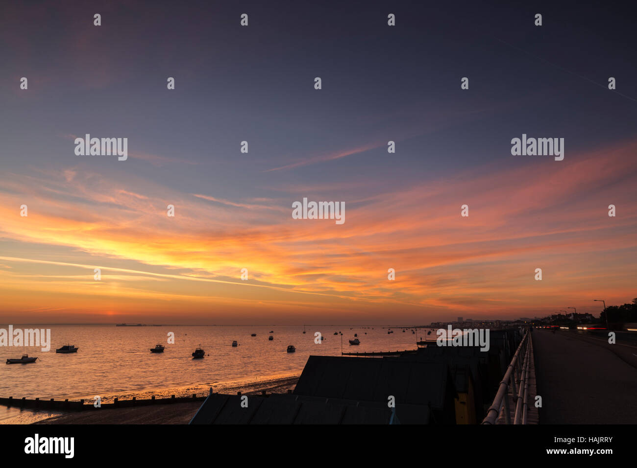 Looking out from Thorpe Bay Across the Thames Estuary towards Kent ...