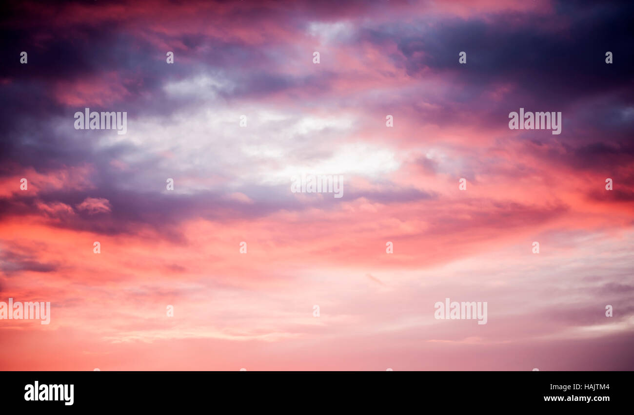 Purple Sunrise clouds in the morning Stock Photo - Alamy