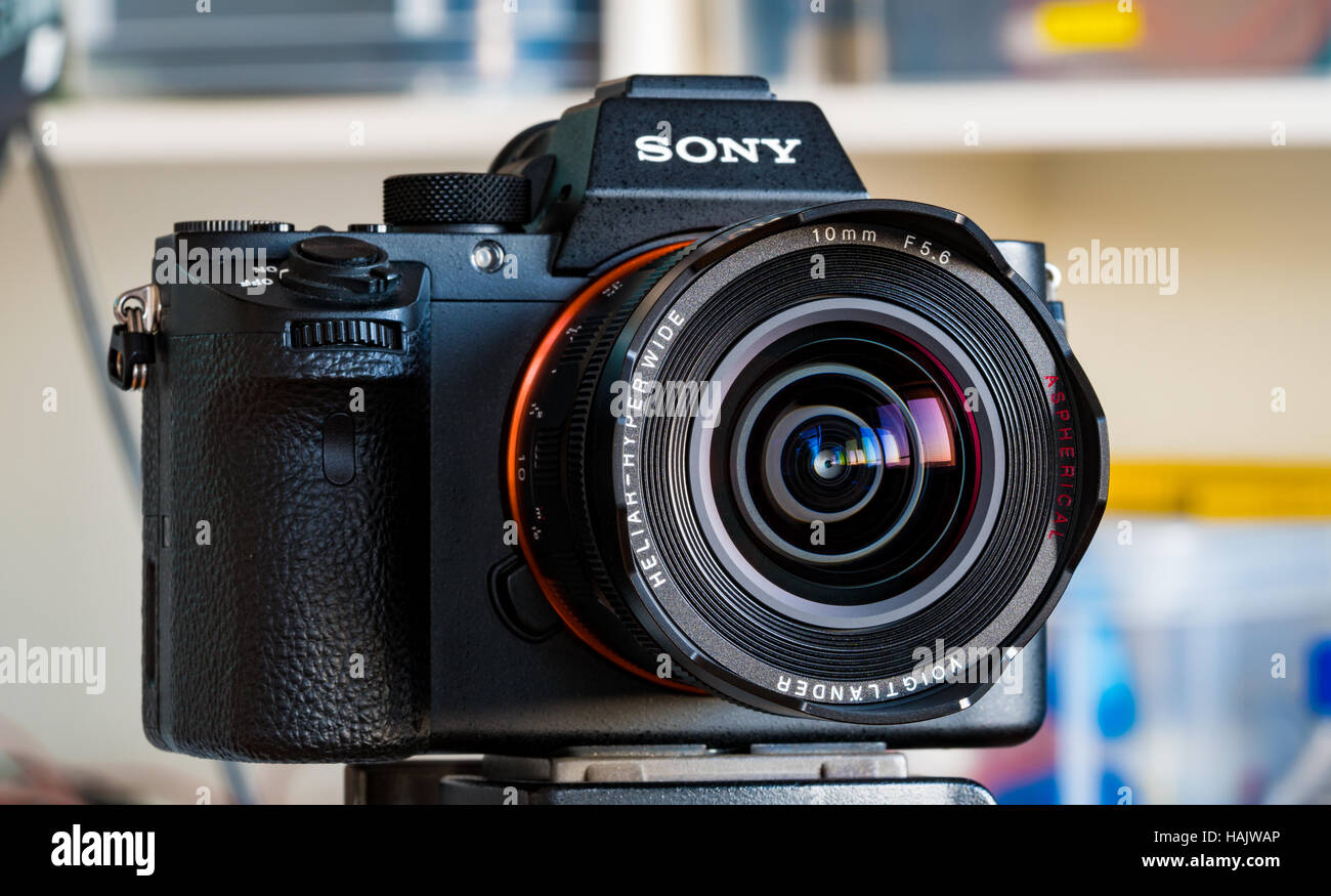 BERLIN, GERMANY - June 06, 2016: Sony a7R II Alpha Mirrorless Fast ...