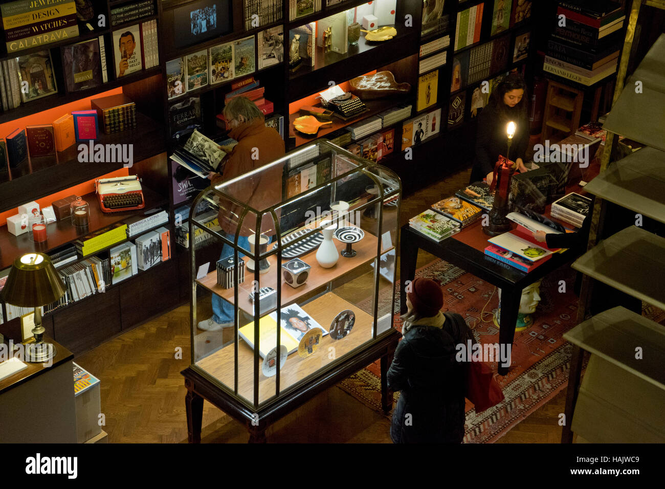 Customers at an art bookshop in the West End, London, UK Stock Photo ...