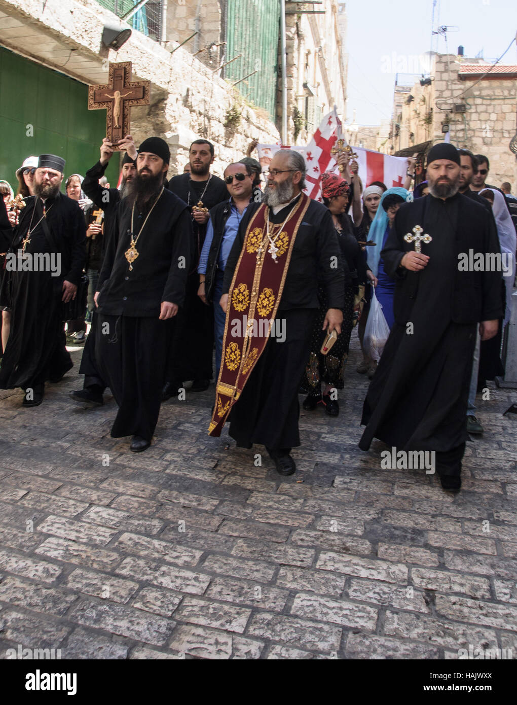 Greek orthodox patriarchate religious procession hi-res stock ...