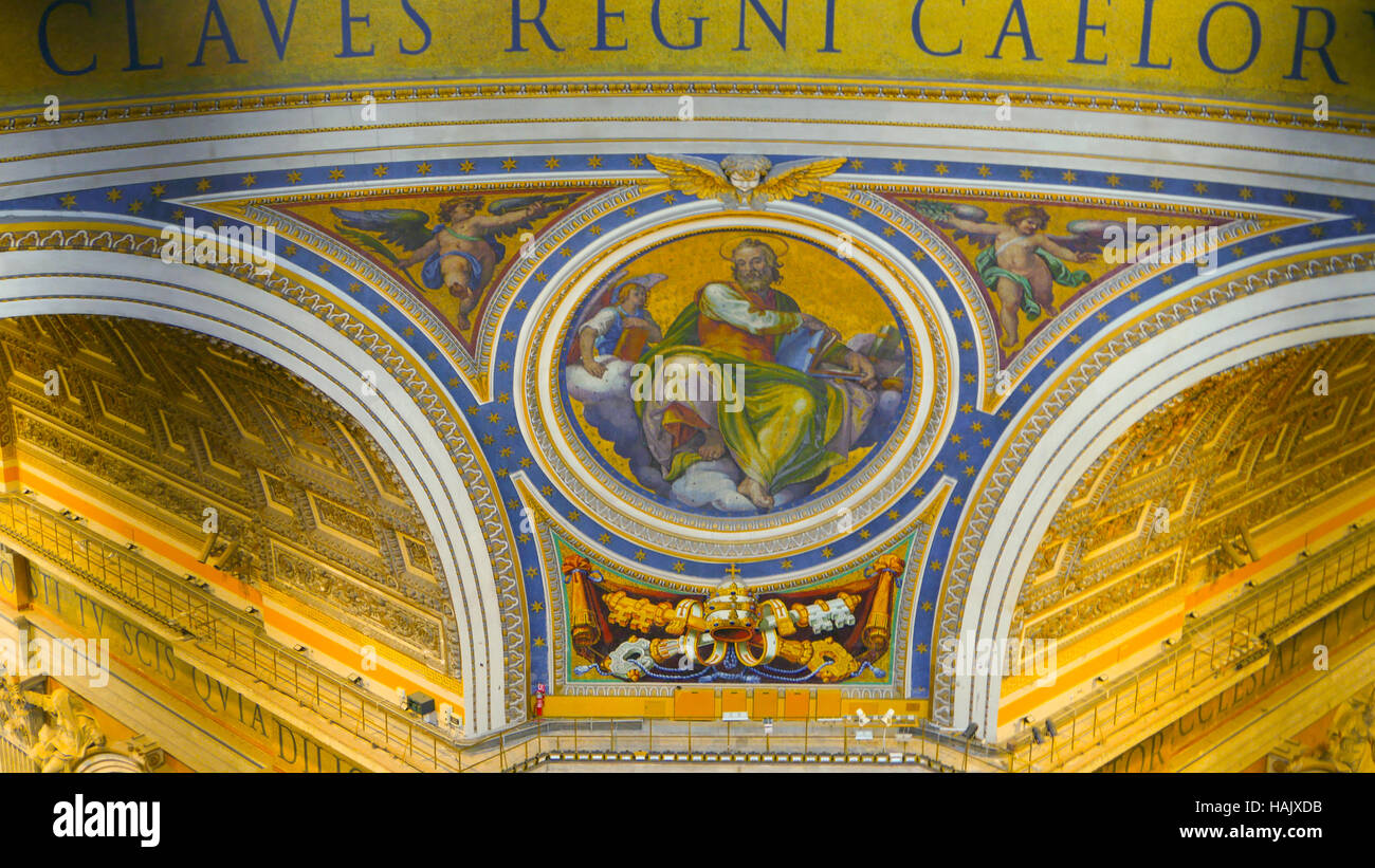 The roof of St Peters Basilica at Vatican City in Rome Stock Photo - Alamy