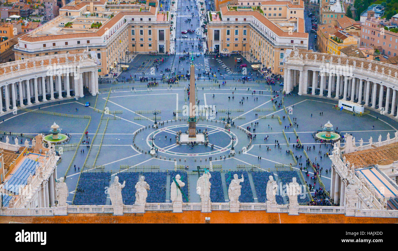 St Peters Square at Vatican City in Rome - aerial view Stock Photo - Alamy