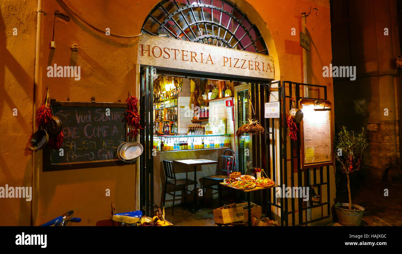 Beautiful Italian style Pizzeria in the historic district in Rome Stock ...