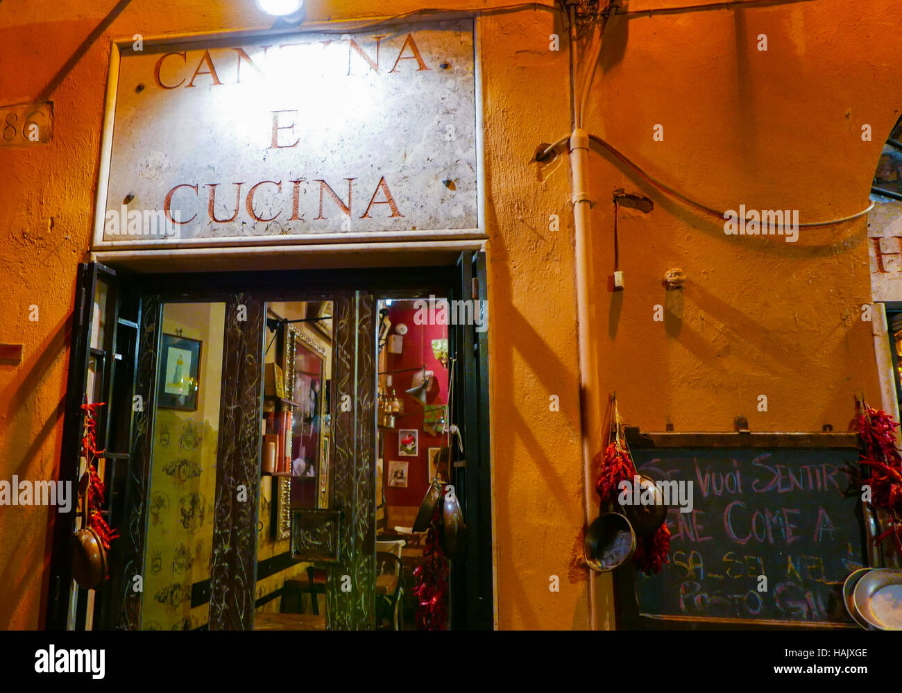 Beautiful Italian style Pizzeria in the historic district in Rome Stock ...
