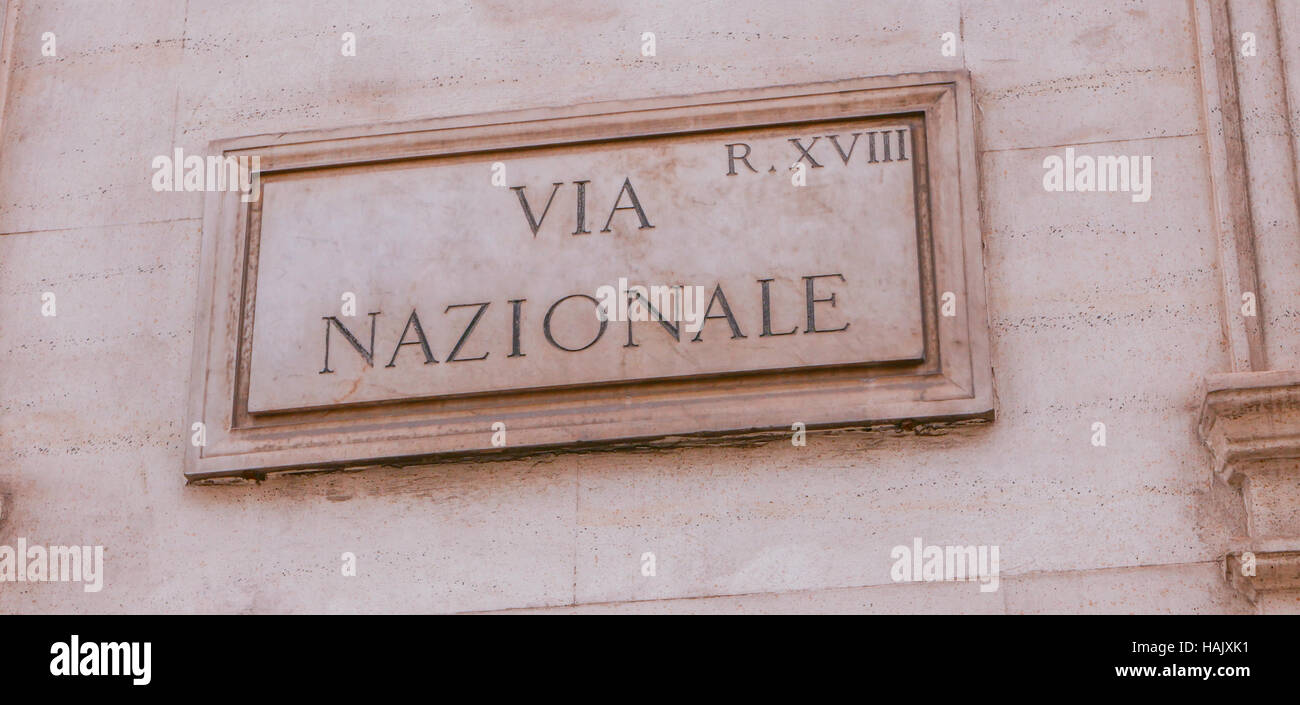National street in rome hi-res stock photography and images - Alamy