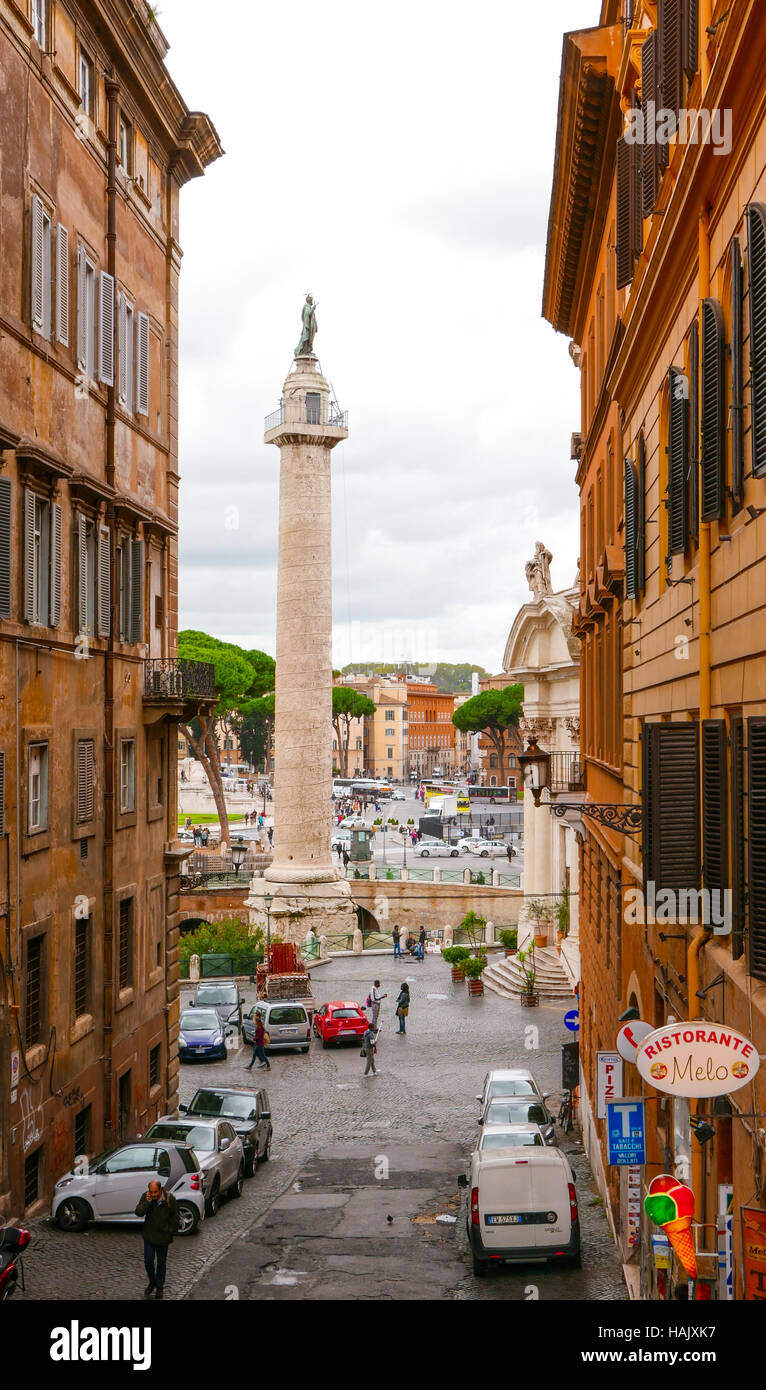 Column at National Monument in Rome Stock Photo - Alamy