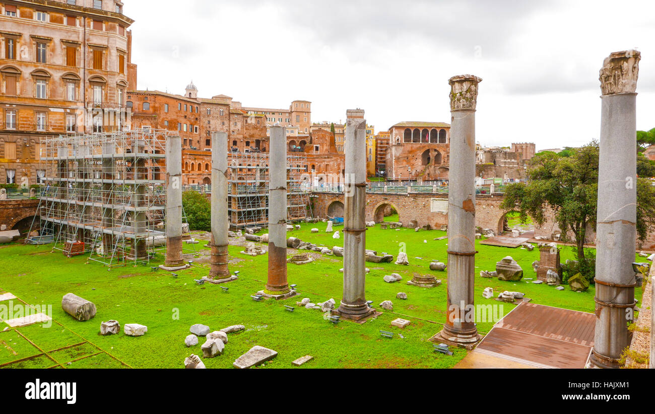 Open Air museum - The Traian Forum in Rome Stock Photo - Alamy