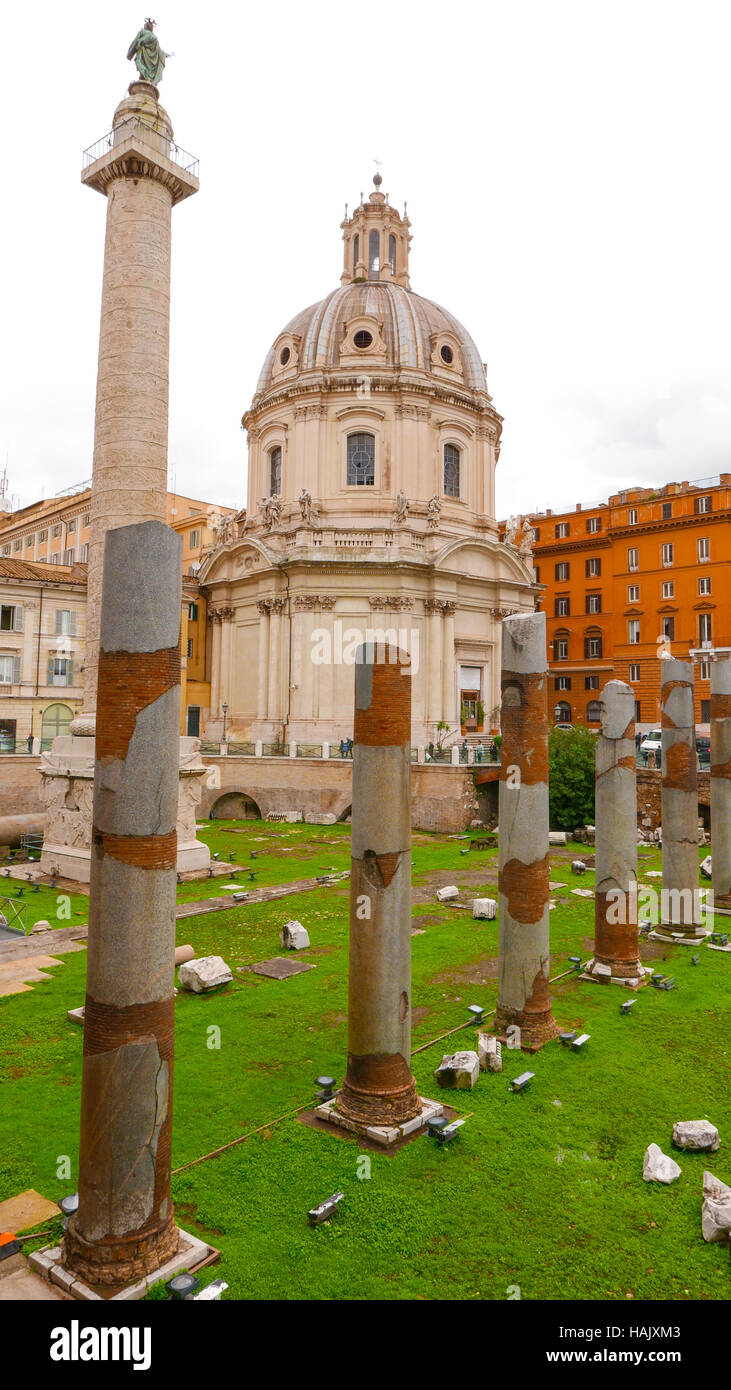 Open Air museum - The Trajan Forum in Rome Stock Photo - Alamy