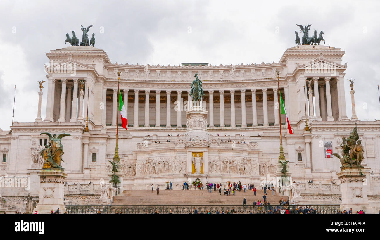 The Viktor Emmanuel National Monument of Vittorio Emanuele in Rome - a ...