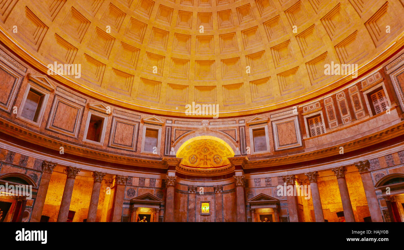 The Pantheon in Rome - Interior shot Stock Photo - Alamy