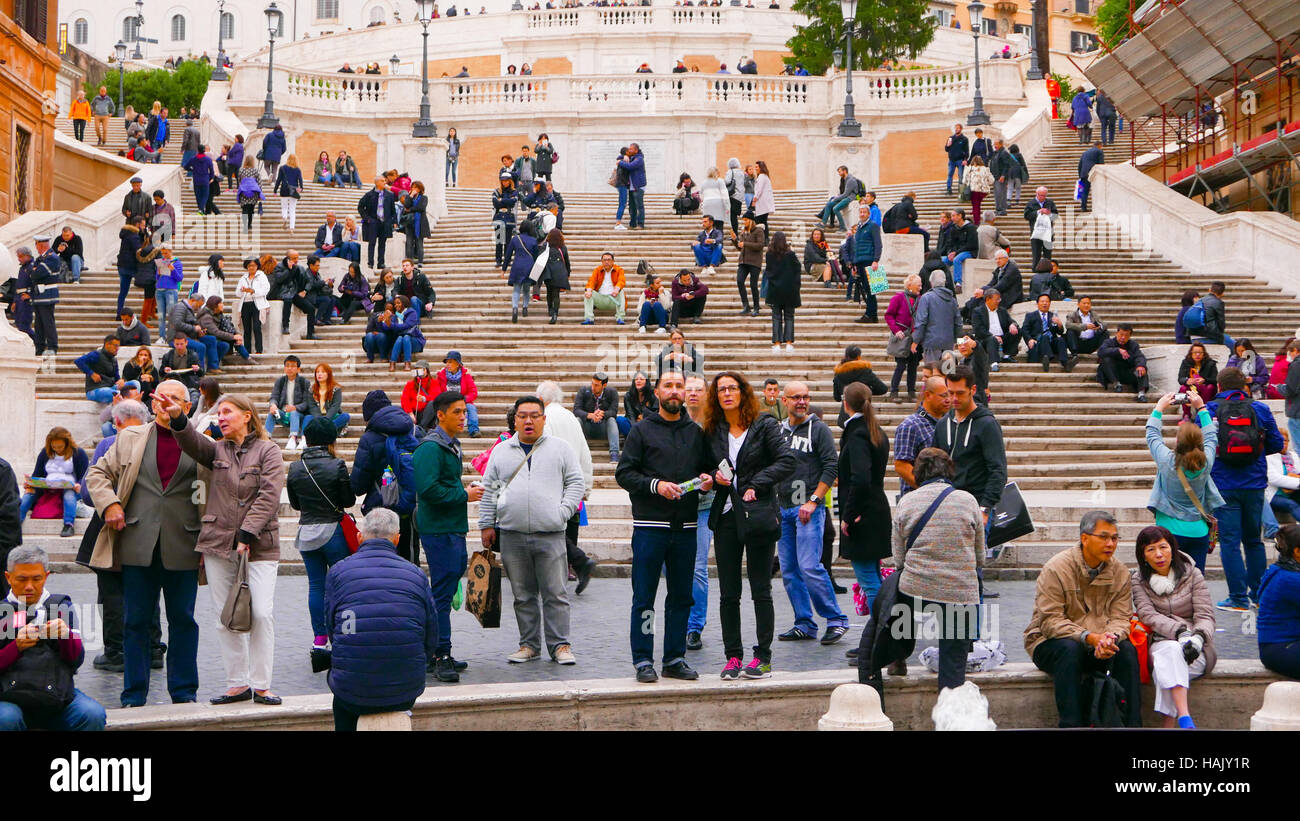 Famous Spanish Steps in Rome at Spagna Square Stock Photo - Alamy