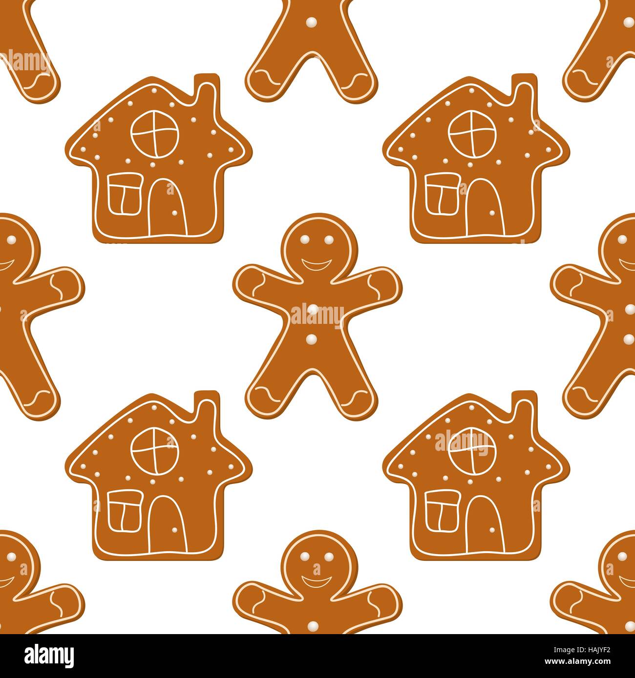Gingerbread cookies seamless Stock Vector Images - Alamy