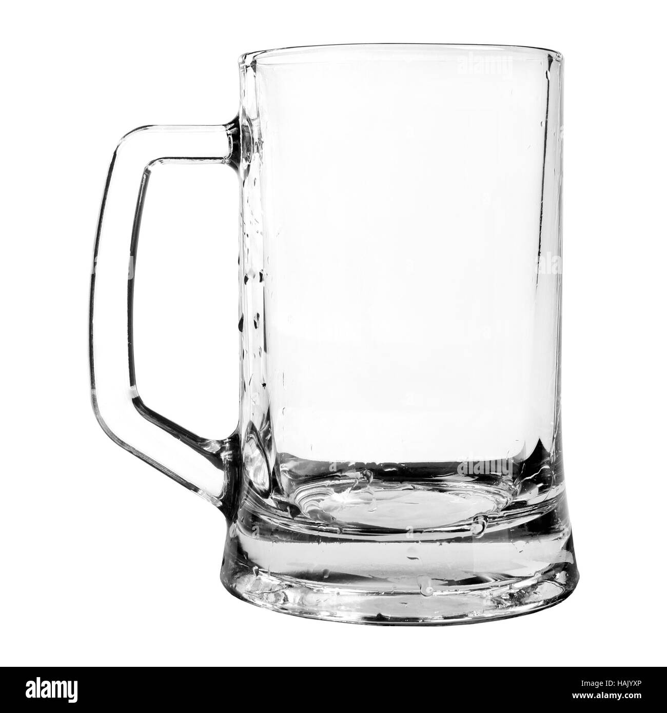 Glass beer on empty Black and White Stock Photos & Images - Alamy