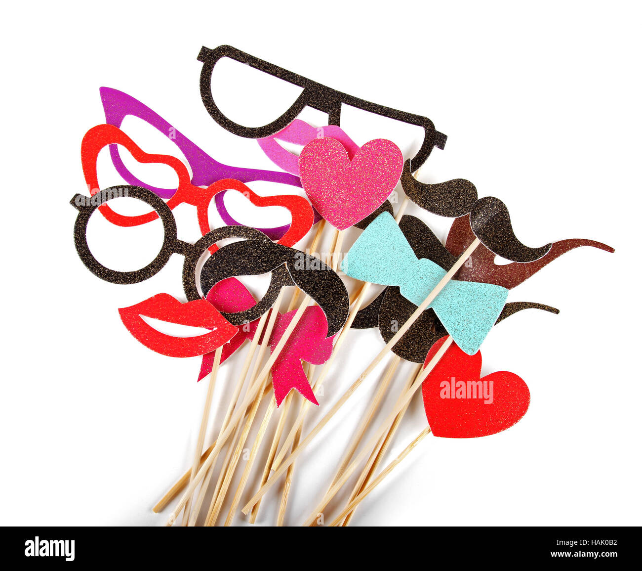 party accessories isolated on white background Stock Photo - Alamy