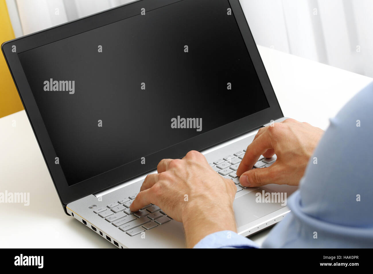 Laptop keyboard typing close up hi-res stock photography and images - Alamy