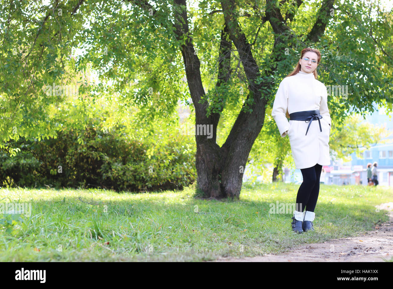 girl walking in the park in autumn Stock Photo - Alamy