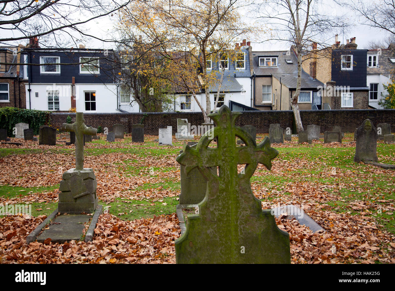 St Mary's Cemetery in Battersea - Wandsworth - London UK Stock Photo ...