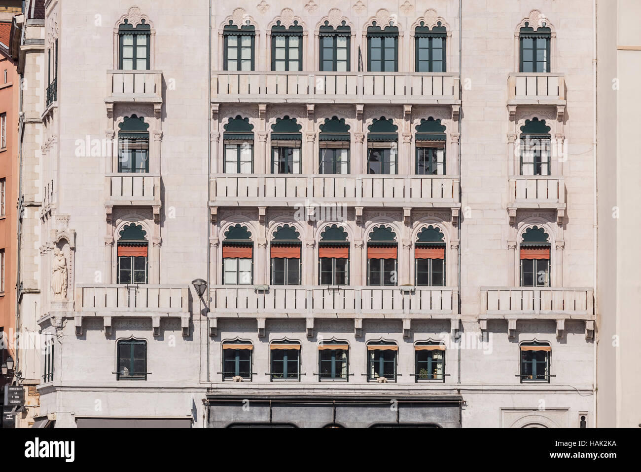 Buildings on the riverside in Lyon, France Stock Photo - Alamy