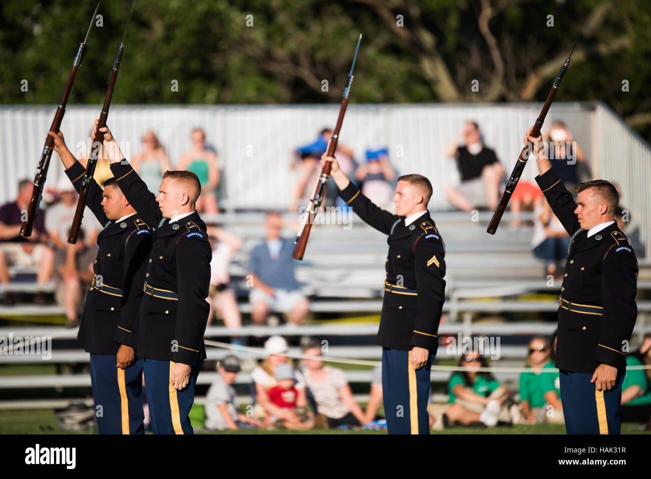 WASHINGTON DC, United States — The U.S. Army Drill Team executes a ...