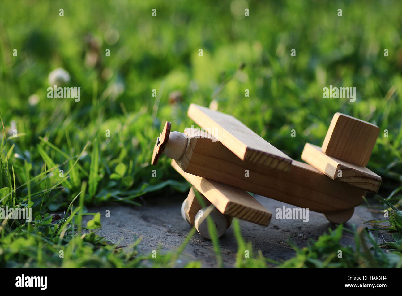 wooden toy airplane Stock Photo - Alamy