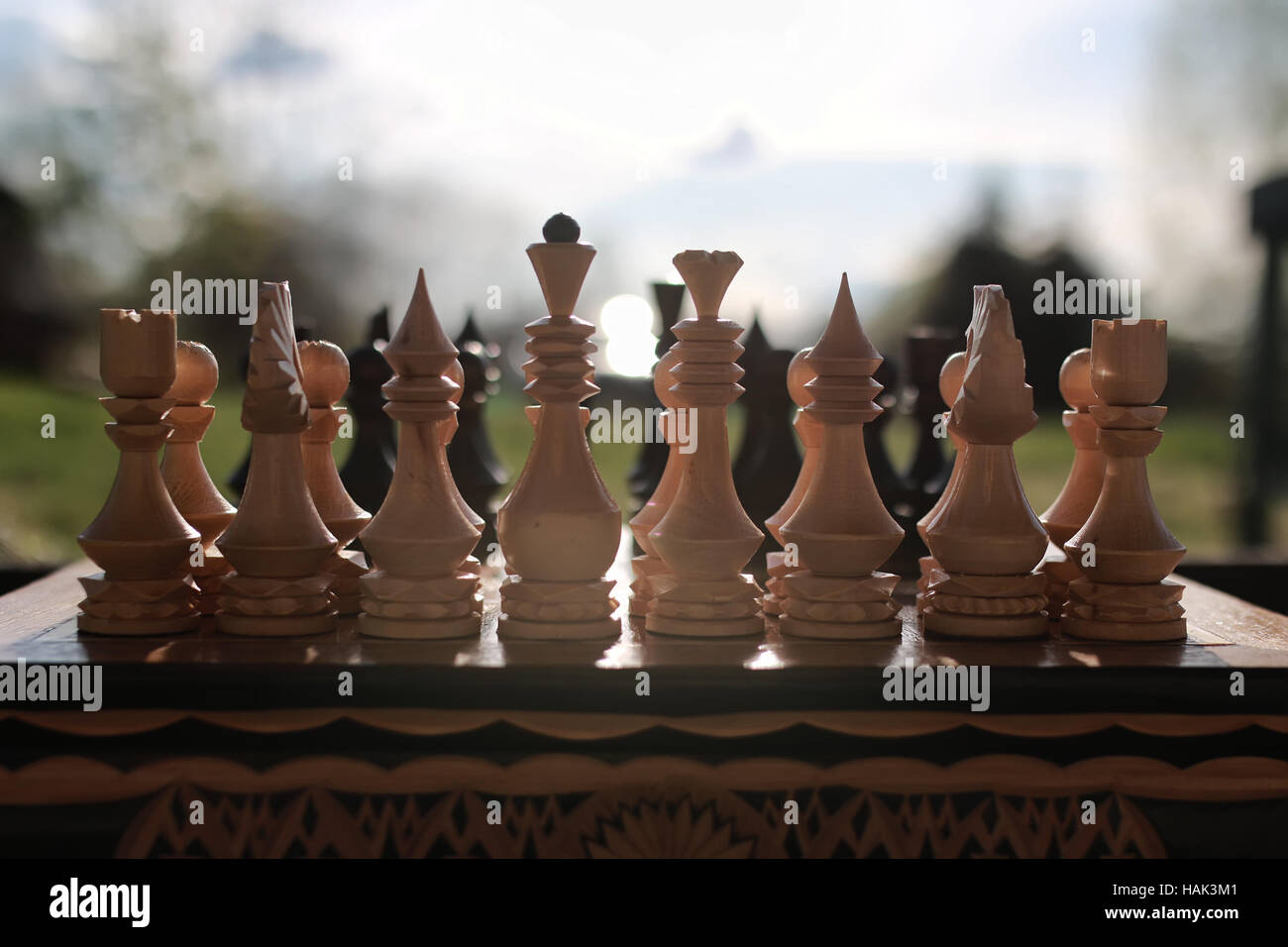 chess on board one Stock Photo - Alamy