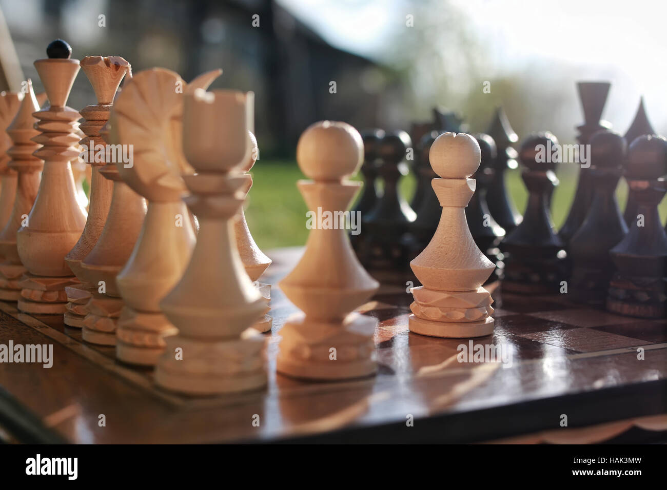 chess on board one Stock Photo - Alamy