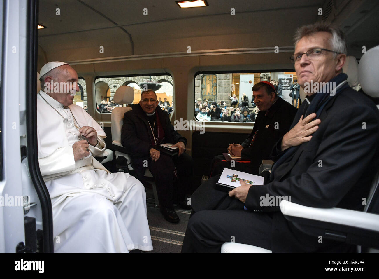 Pope Francis, during an ecumenical prayer at Lund's Lutheran Cathedral ...