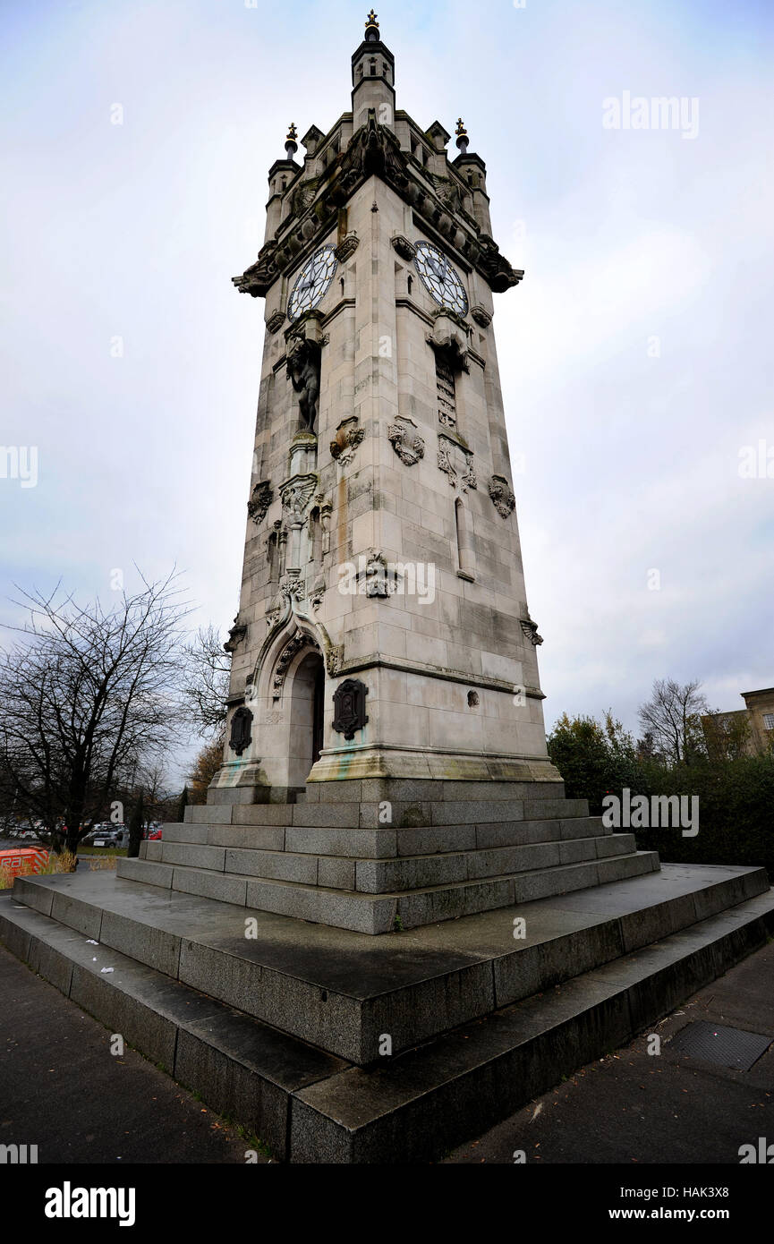 Whitehead Clock Tower outside the Town Hall, Bury, Lancashire. Picture ...
