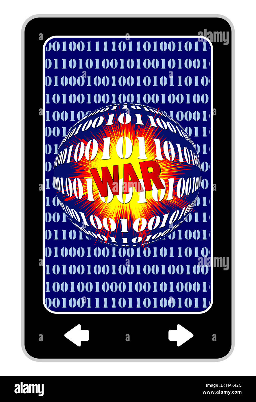 Smartphone and Digital War Stock Photo - Alamy
