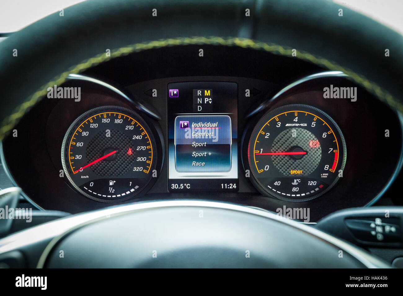 Hong Kong, China Sept 26, 2016 : Mercedes-AMG C 63 S Coupe Dashboard on ...