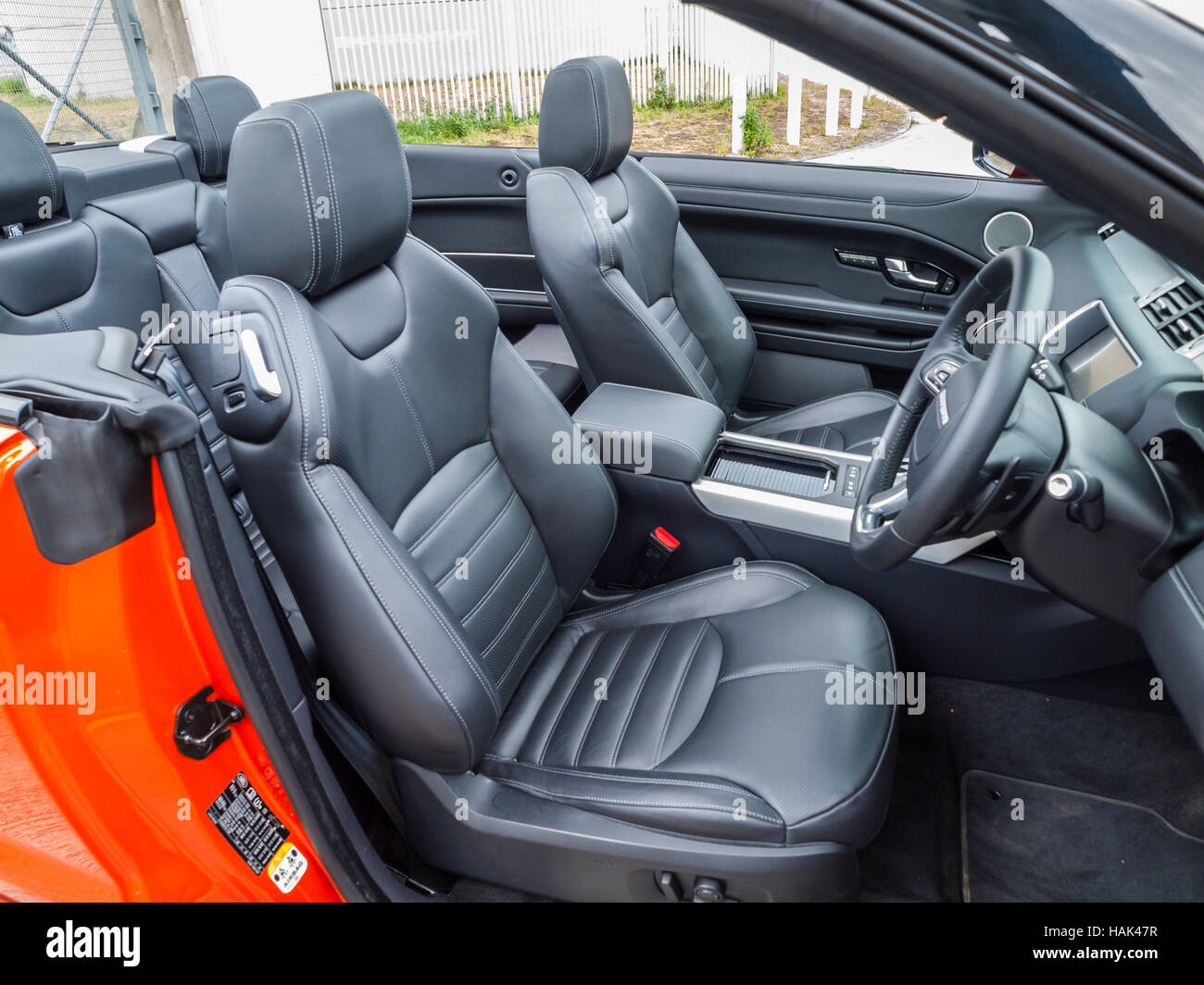 Hong Kong, China Oct 12, 2016 : Range Rover Evoque Convertible Interior ...