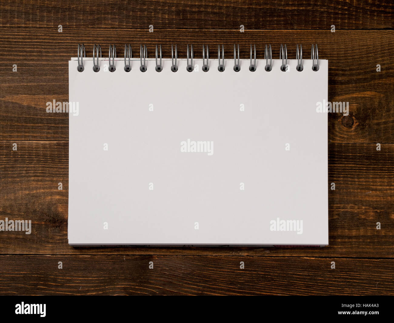 Top view of blank note paper dark brown wood table for background Stock ...