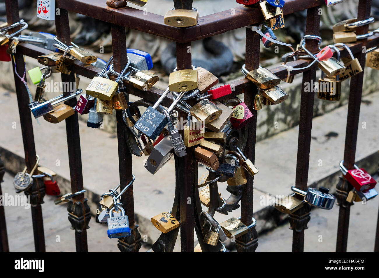 Locks, love, memories, Florence, capital of Tuscany region, Italy Stock ...