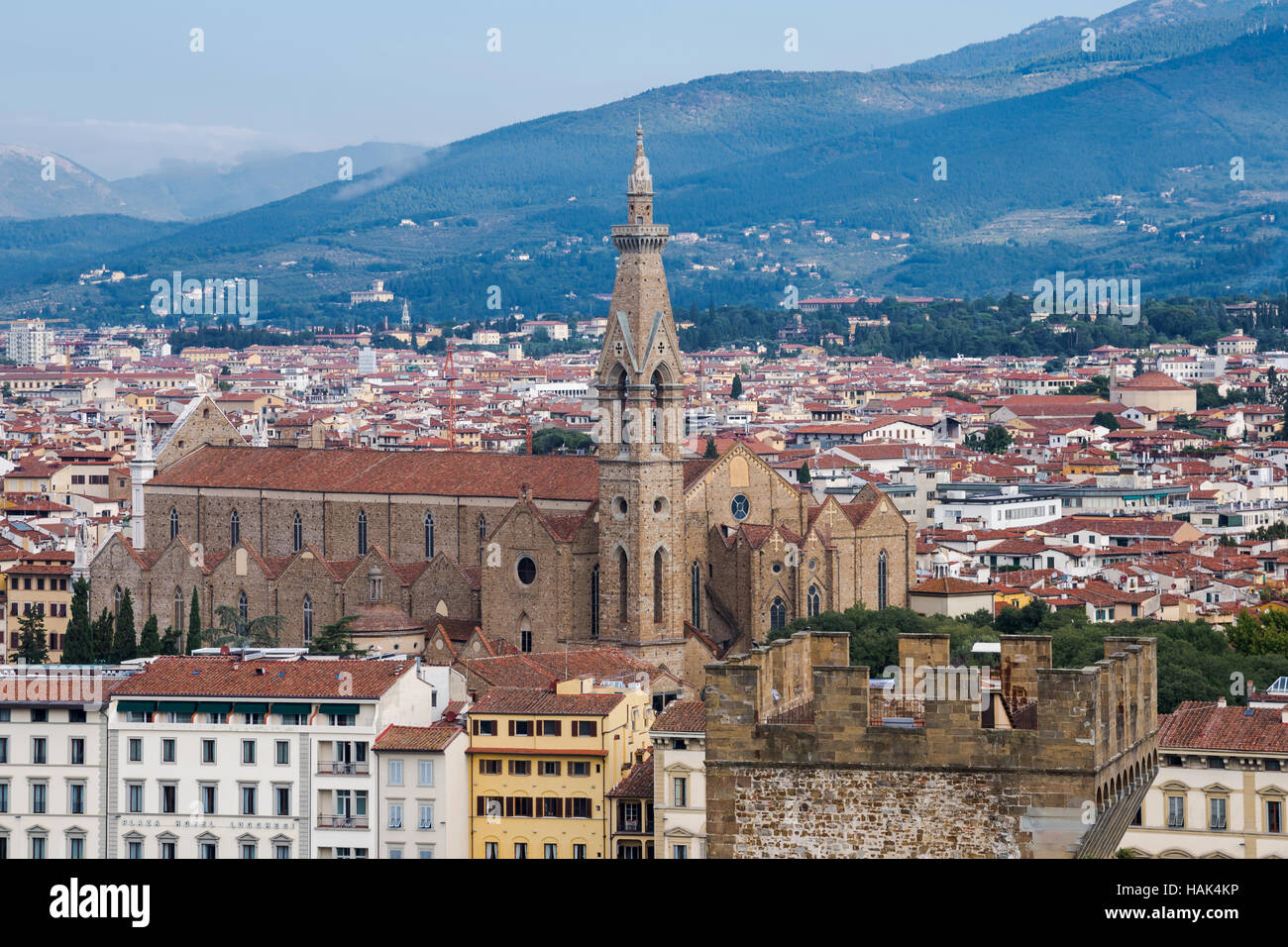 Beautiful colorful panorama of Florence, capital of Tuscany region ...