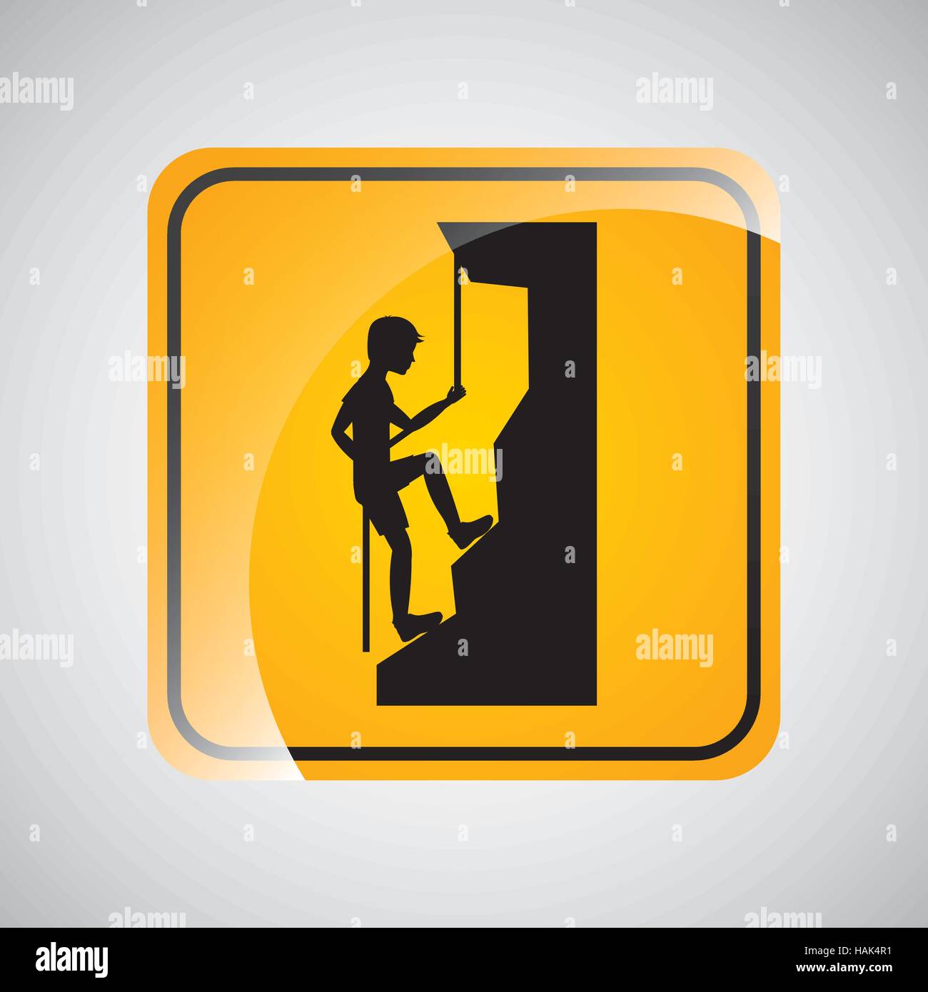 climbing person sign sport extreme design vector illustration eps 10 ...