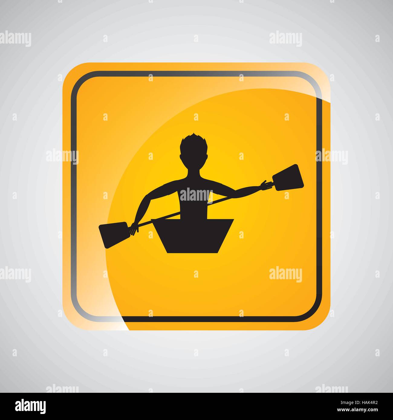 kayaking person sign sport extreme design vector illustration eps 10 ...