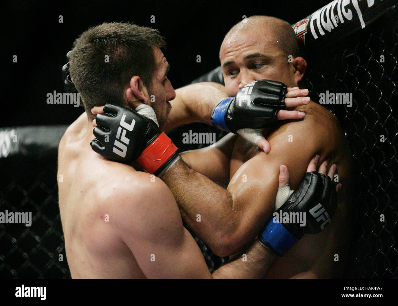 BJ Penn, right, fights Kenny Florian during UFC 101 at the Wachovia ...
