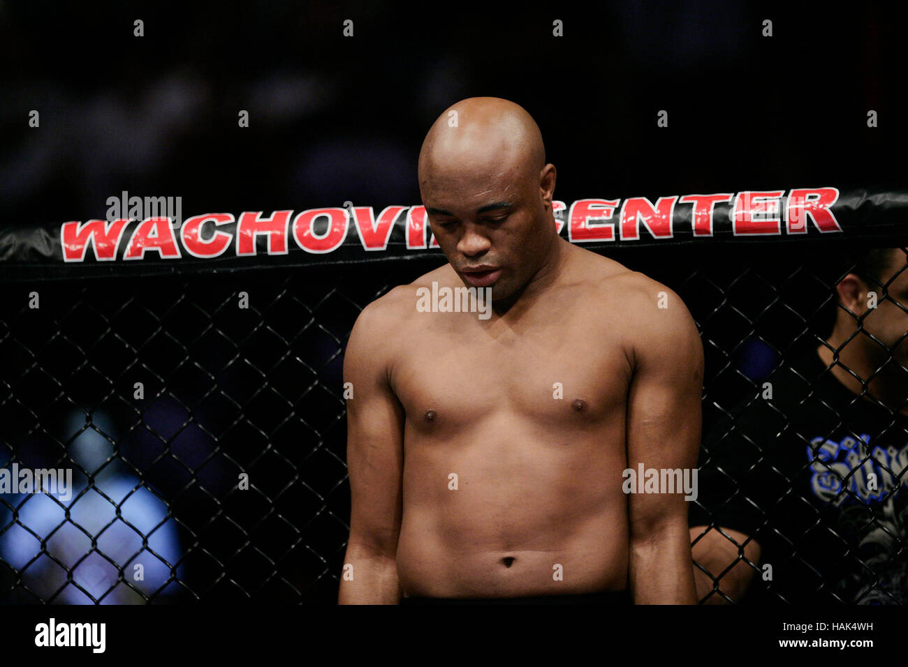 Anderson Silva before his fight with Forrest Griffin during UFC 101 at ...