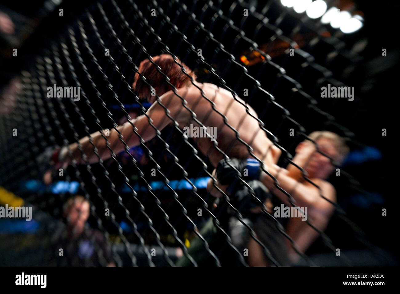 Dan Cramer, right, fights Matthew Riddle during UFC 101 at the Wachovia ...