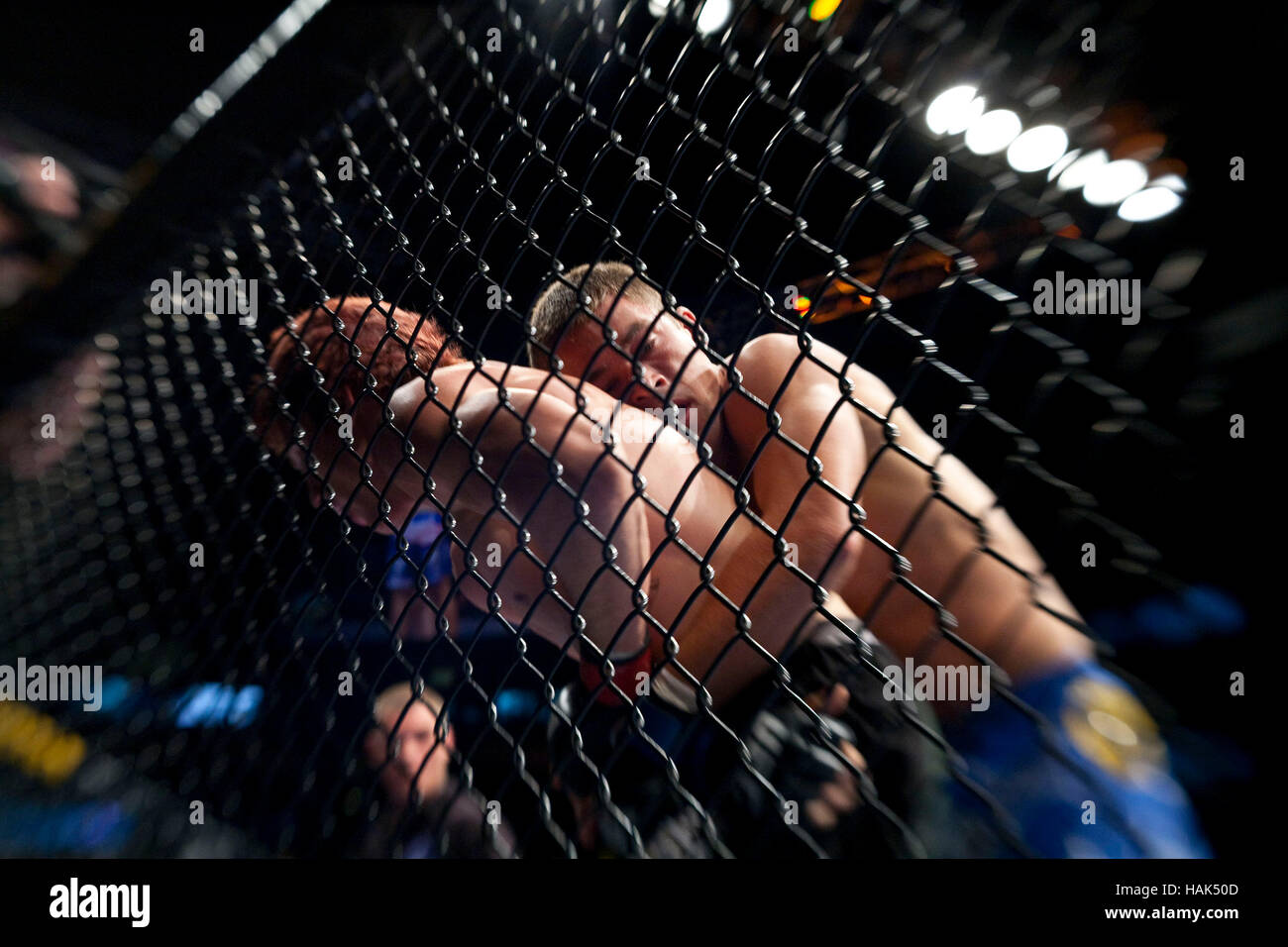 Dan Cramer, right, fights Matthew Riddle during UFC 101 at the Wachovia ...