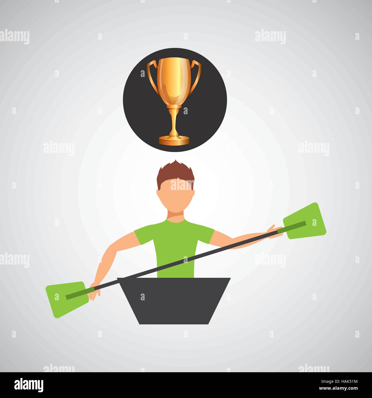 kayaking male trophy sport vector illustration eps 10 Stock Vector ...