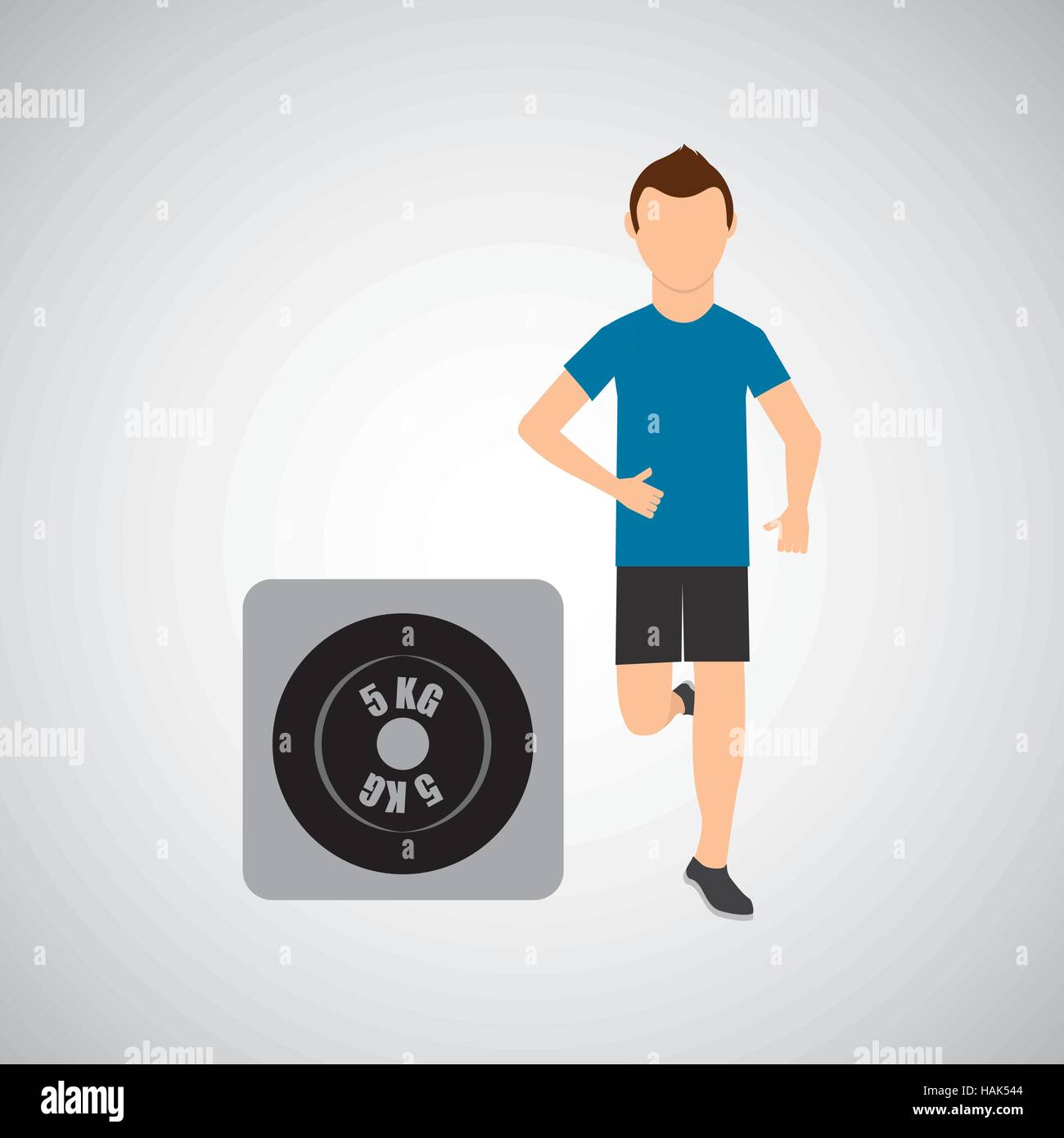 sport man running weight graphic vector illustration eps 10 Stock ...
