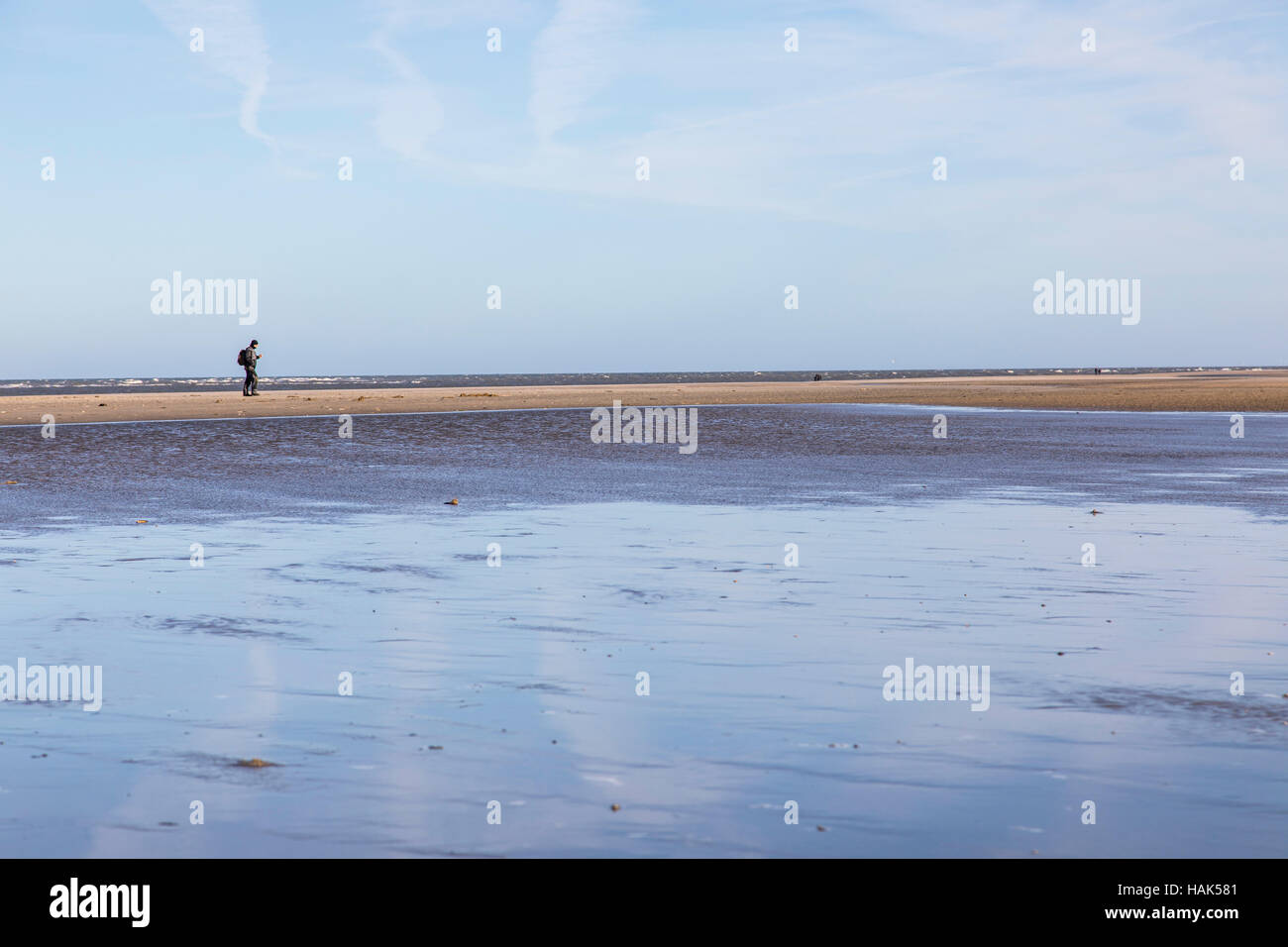 Tideland, mudflats, Wadden sea, German North sea coast, island ...