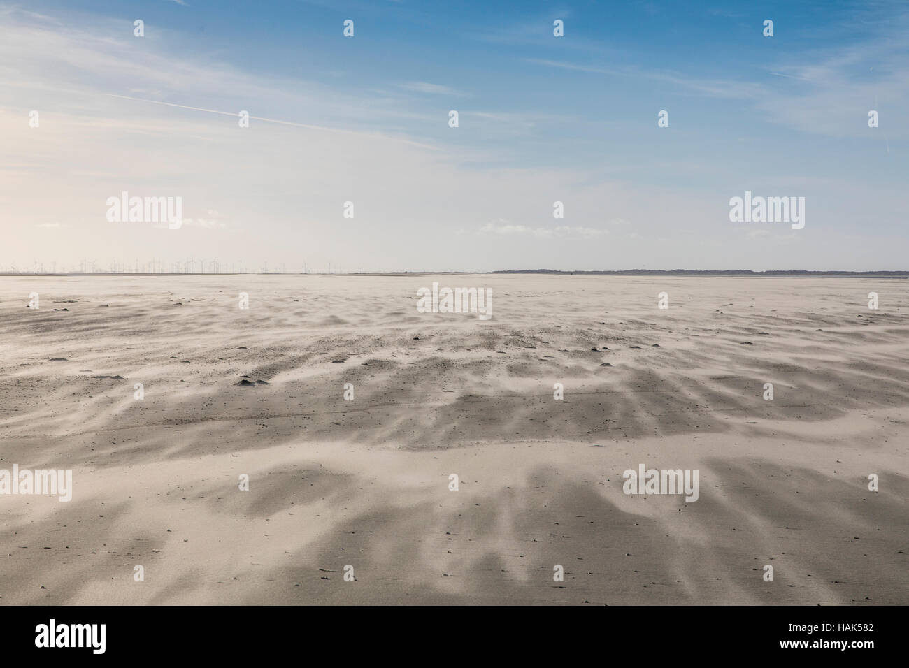 Tideland, mudflats, Wadden sea, German North sea coast, island ...