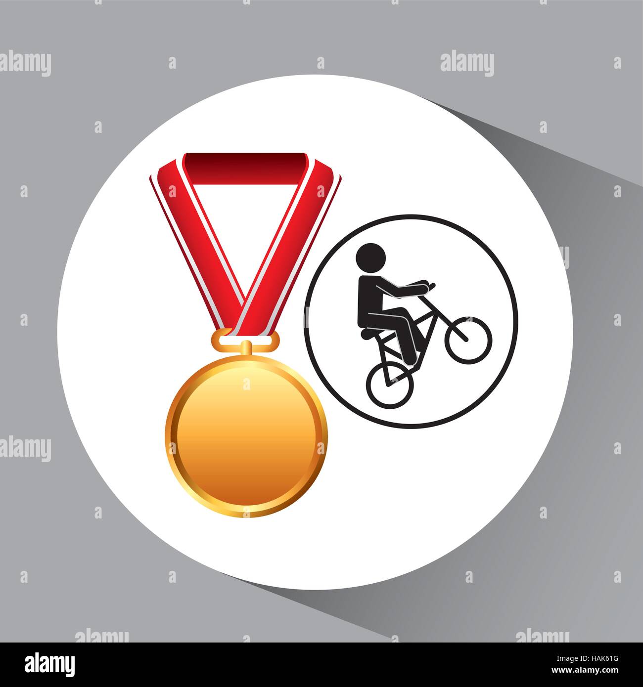 bmx cyclist medal sport extreme graphic vector illustration eps 10 ...
