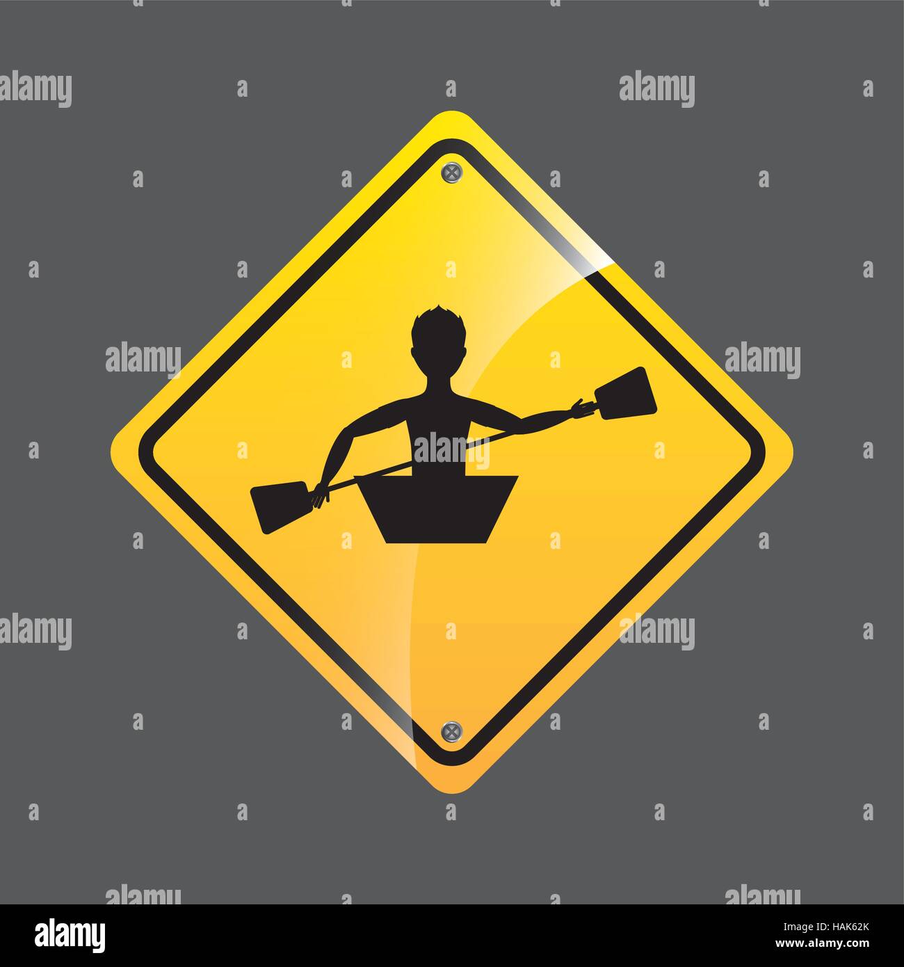 kayaking person sign sport extreme design vector illustration eps 10 ...