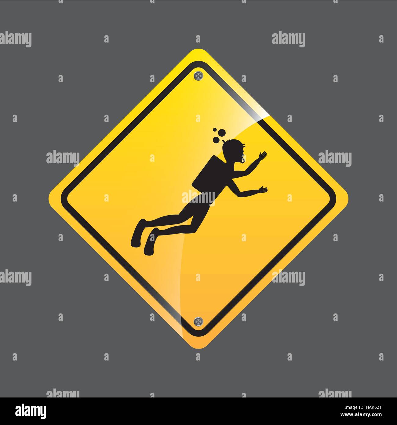 diving person sign sport extreme design vector illustration eps 10 ...