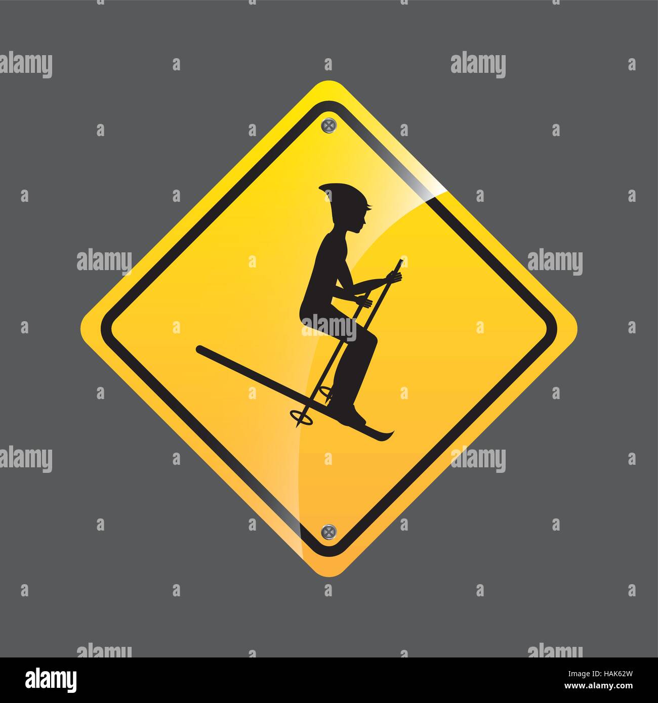 ski person sign sport extreme design vector illustration eps 10 Stock ...